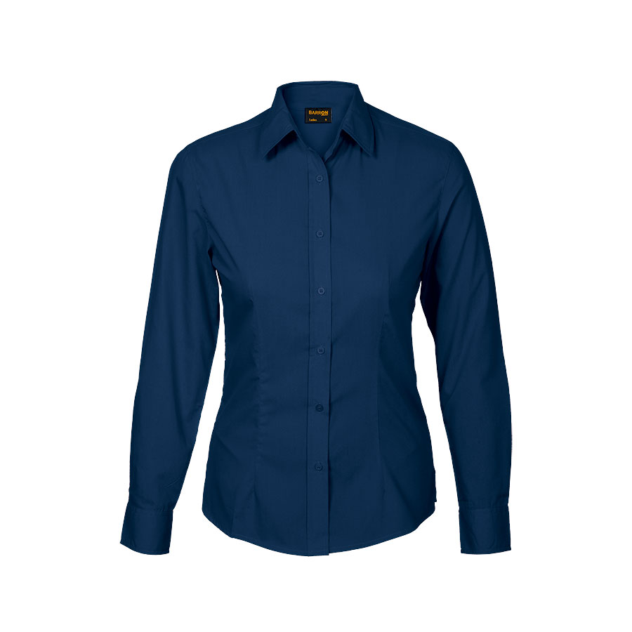 Ladies Basic Poly Cotton Blouse – Long Sleeve – Lethu Namibia